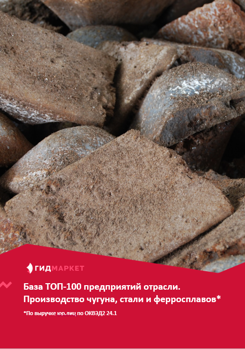 Крупнейшие предприятия отрасли База ТОП 100 Производство чугуна